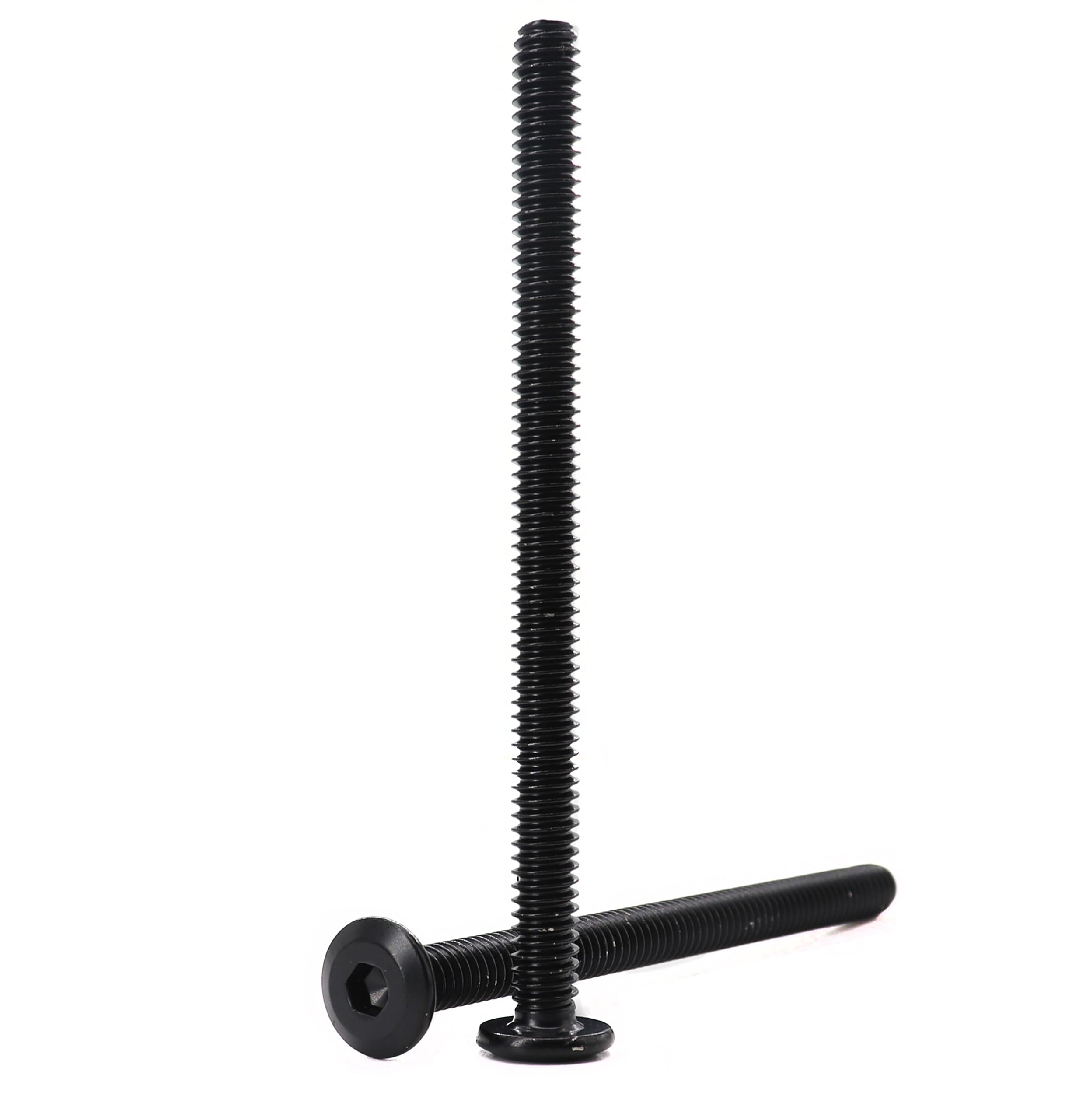 Snapklik.com : 12-Pack M6 X 95mm Black Flat Head Allen Head Joint Conecting Bolts Socket Cap ...