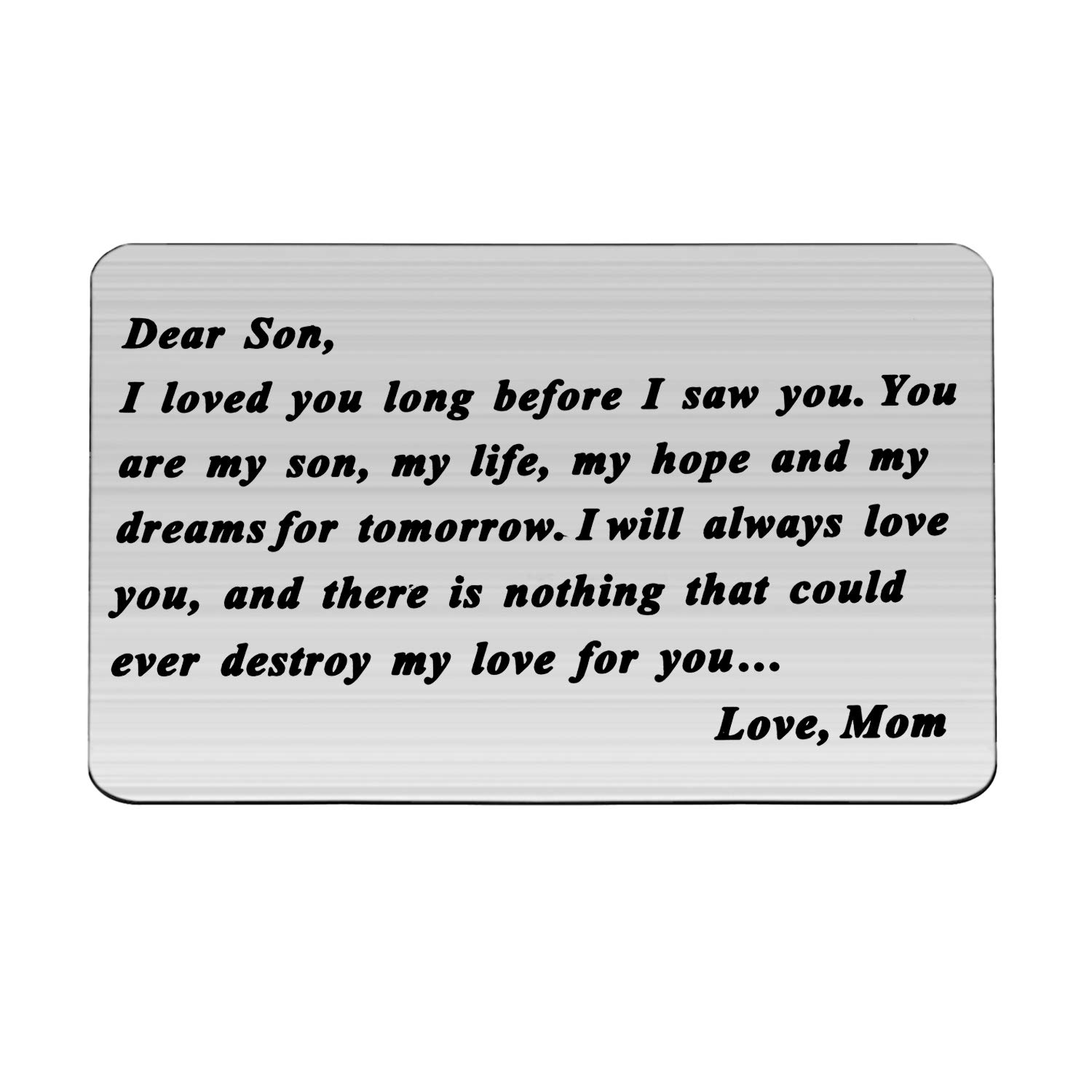 Buy BAUNA Gifts For Son From Mom Engraved Wallet Insert I Loved You buy-bauna-gifts-for-son-from-mom-engraved-wallet-insert-i-loved-you