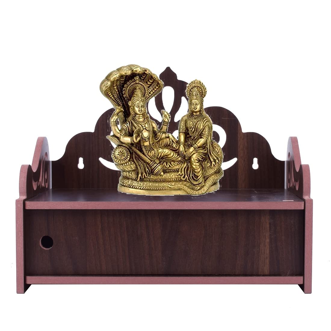 PRIMEFAIR Wooden Wall Mounted Hanging Puja Temple Wood God Stand for ...