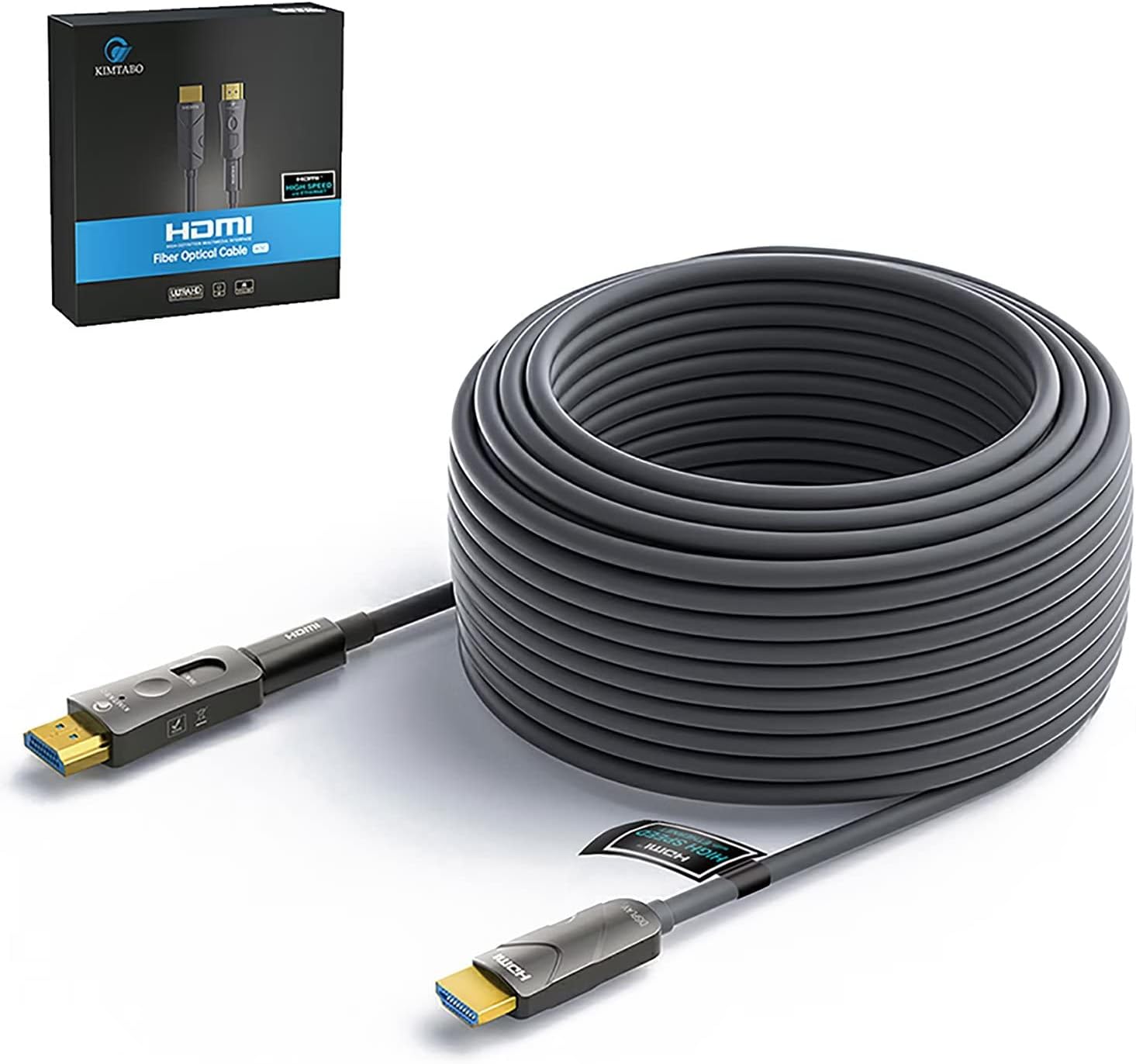 Amazon.com: ATZEBE Fiber HDMI Cable 30ft, Fiber Optic HDMI Cable ...