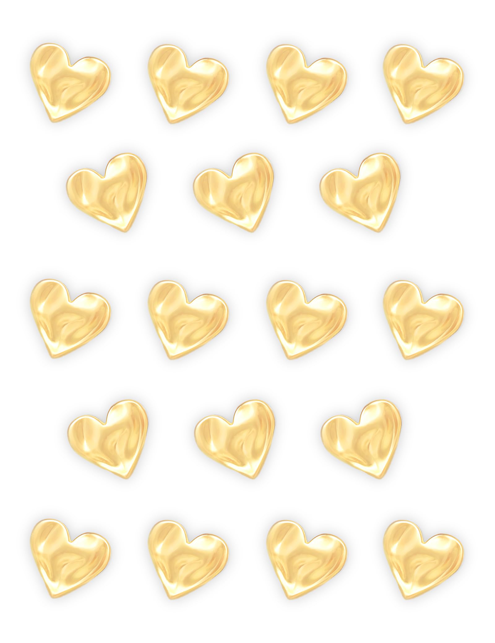Amazon.com: 18PCS Gold Fridge Magnets Cute Love Heart Refrigerator ...