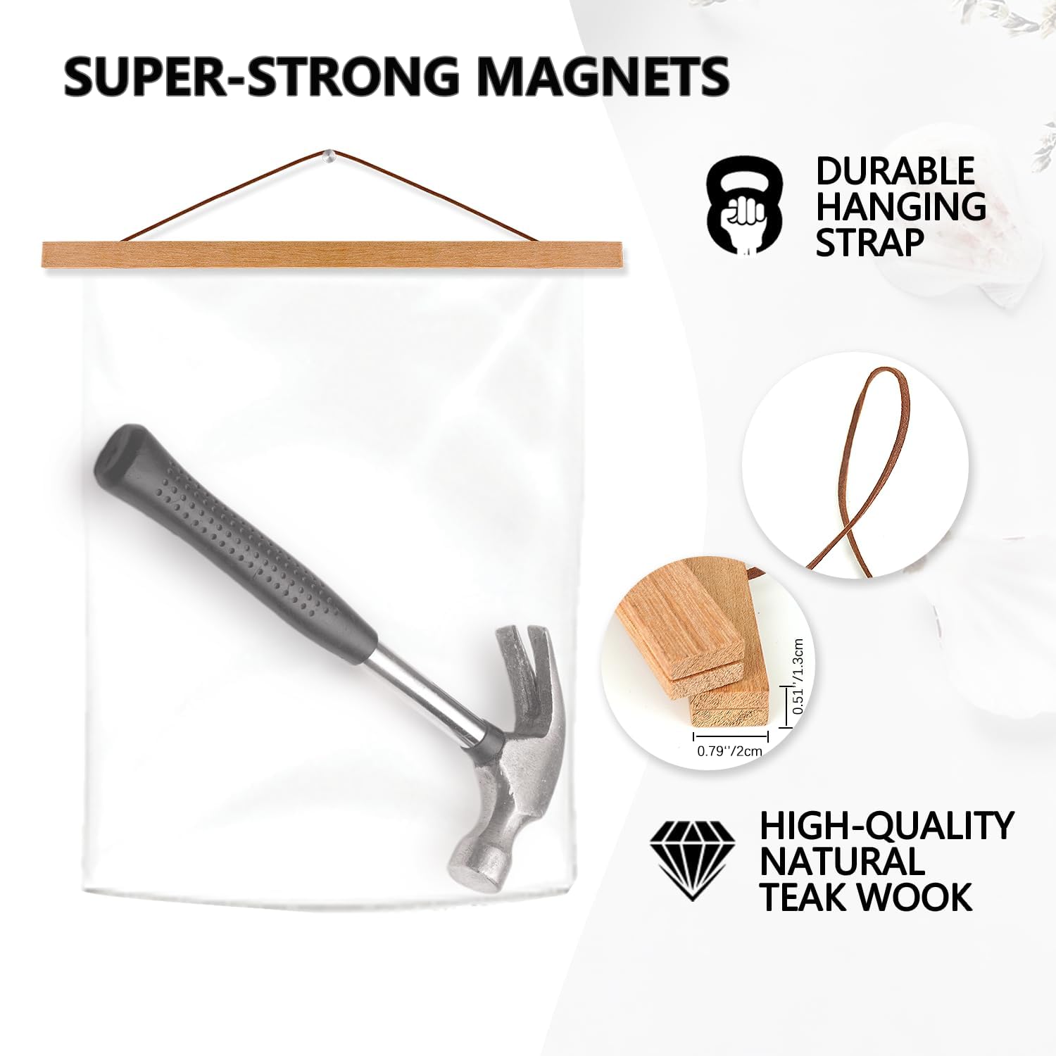 Snapklik.com : Artmag 4 Pack Magnetic Poster Hanger Frame, 55x36 55x30 ...