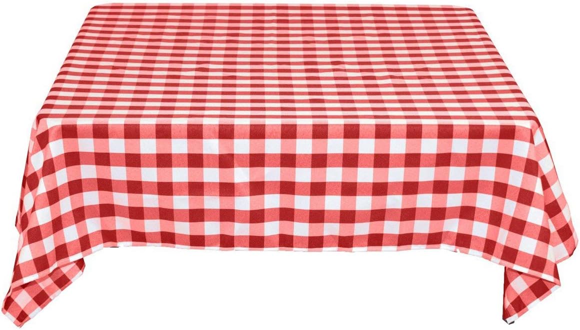 Amazon.com: Tektrum 70 X 70 inch Square Checker Checkered Tablecloth ...