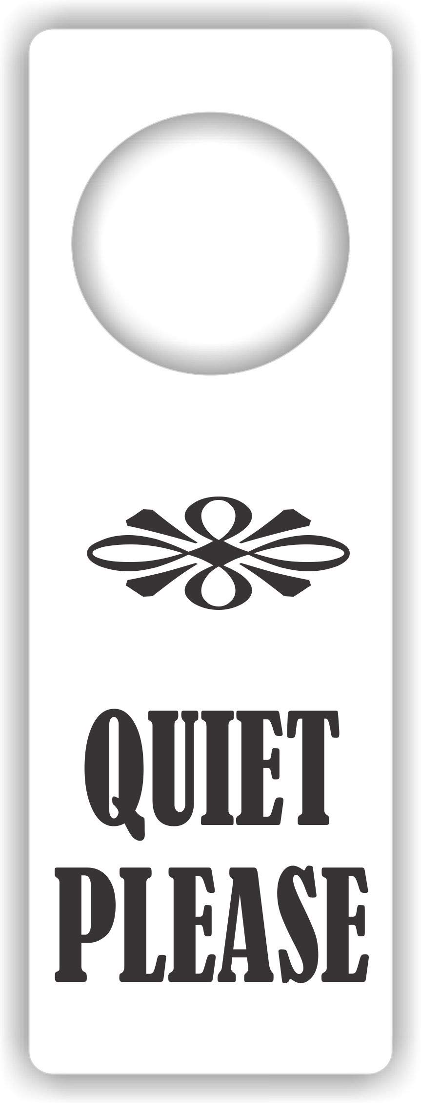 Amazon.com: Quiet Please door hanger sign - by MySigncraft : Home & Kitchen