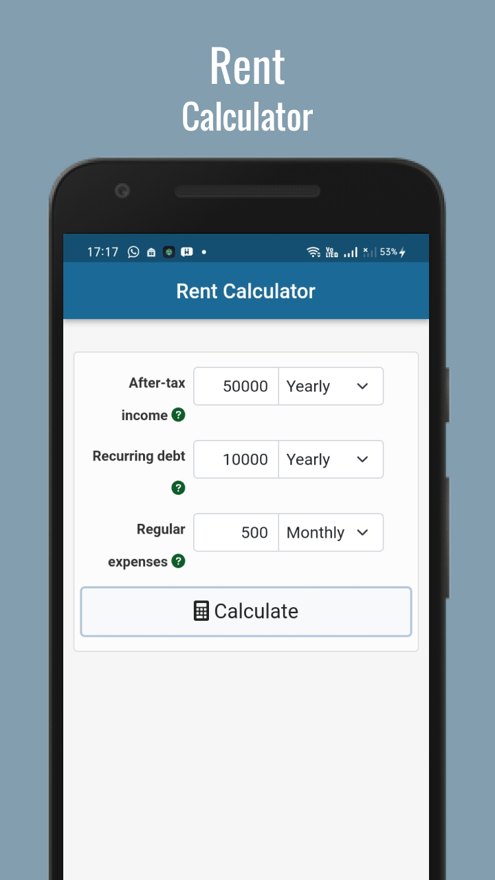 Rent Calculator - App on Amazon Appstore