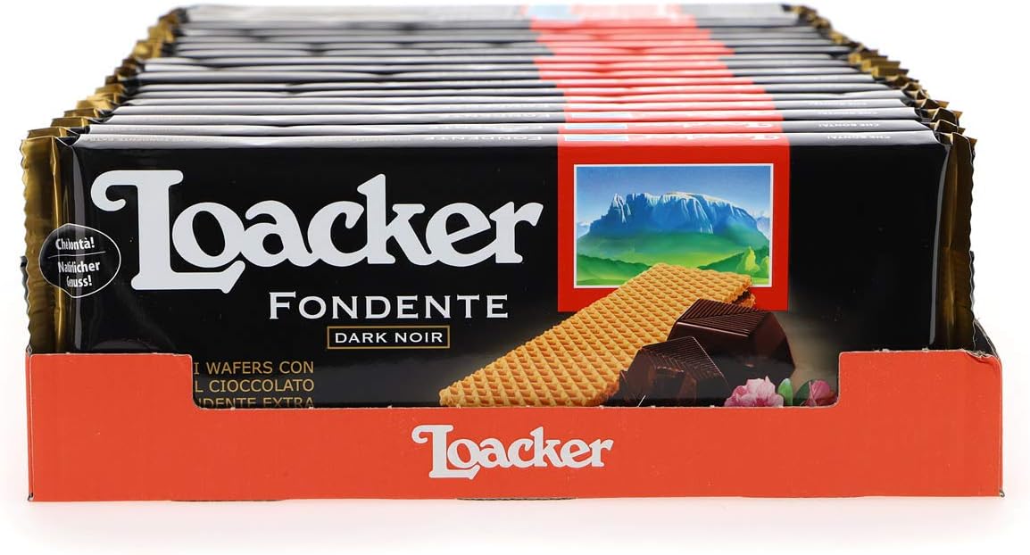 Loacker - Speciality Wafer Fondente Dark Noir - Biscotti Wafer, Cialde ...