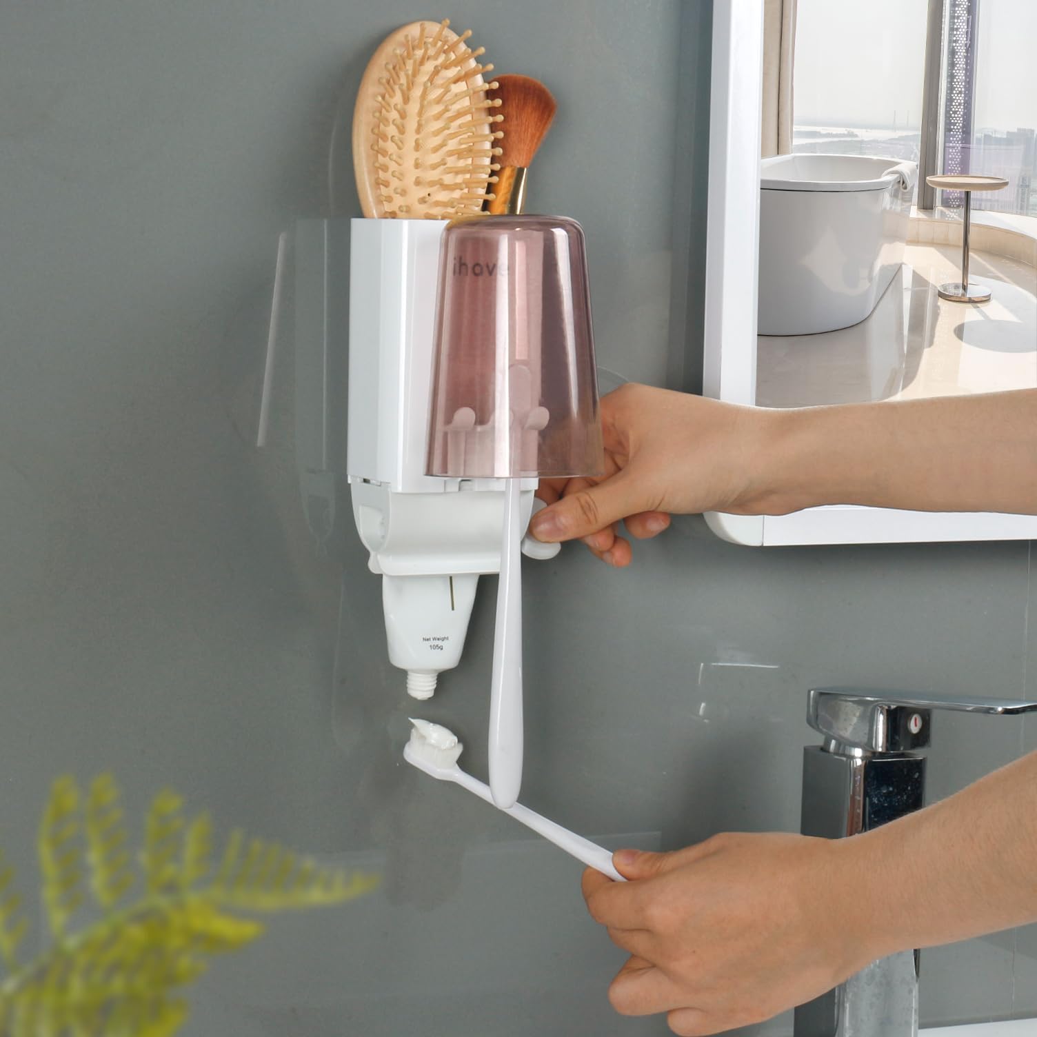 Amazon.com: iLifeTech Hands Free Toothpaste Dispenser, Bathroom ...