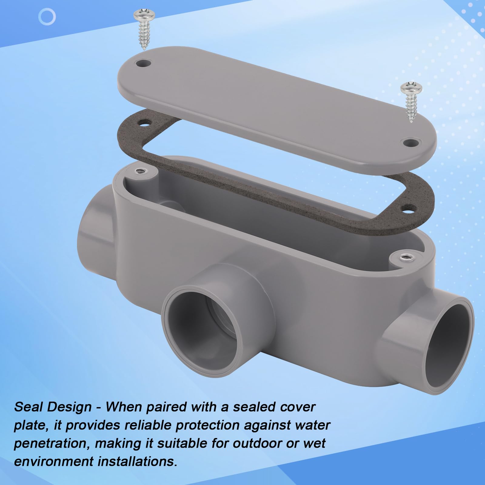 Snapklik.com : CKVIHAV 4Pack 3/4 Inch Rigid PVC Conduit Body Type T ...