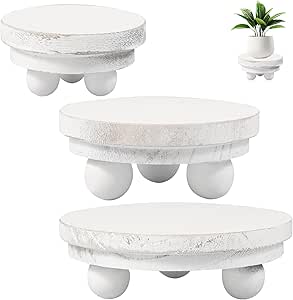Amazon.com: bigjvbfv 3Pcs Décor Wood Risers, 3 Size Stackable Wooden ...