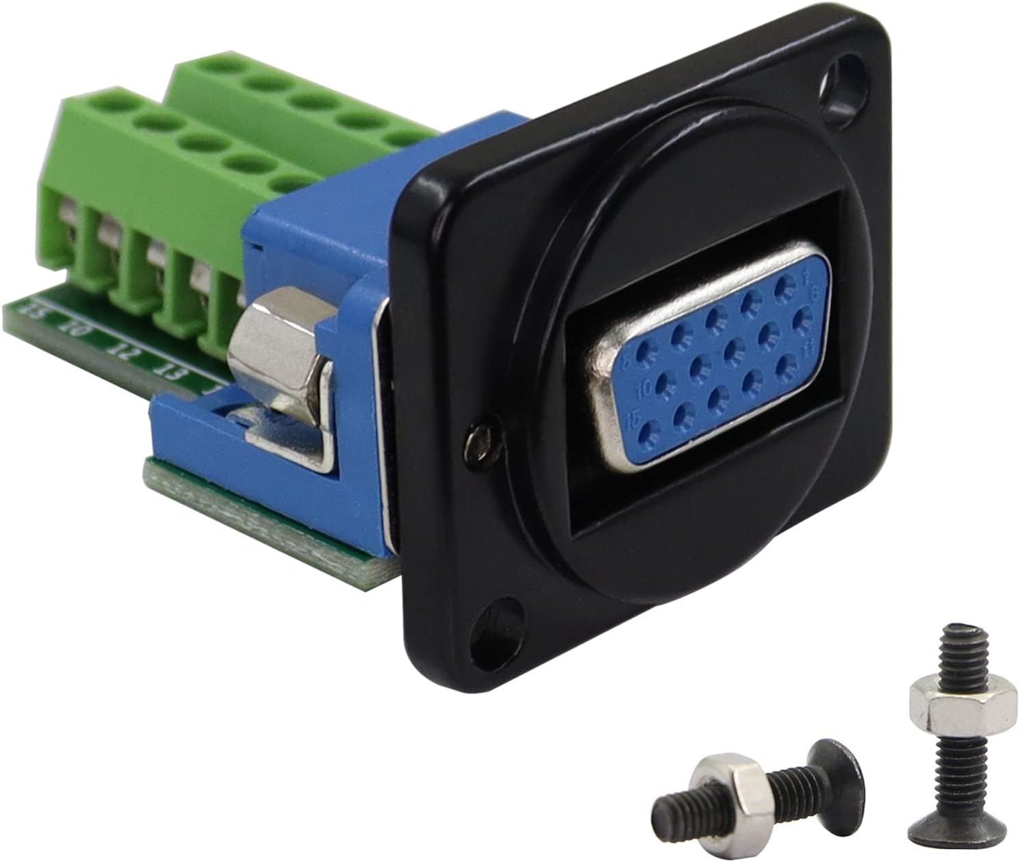 Amazon.com: QIANRENON DB15 3+6 Solderless Crimp Module Connector VGA ...