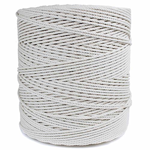 GOLBERG Twisted 100% Natural Cotton Rope - White Cotton Rope - (1.5 ...