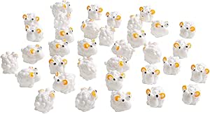 Amazon.com: Aydinids 35 Pcs Miniature Sheep Figurines Mini Sheep Resin ...