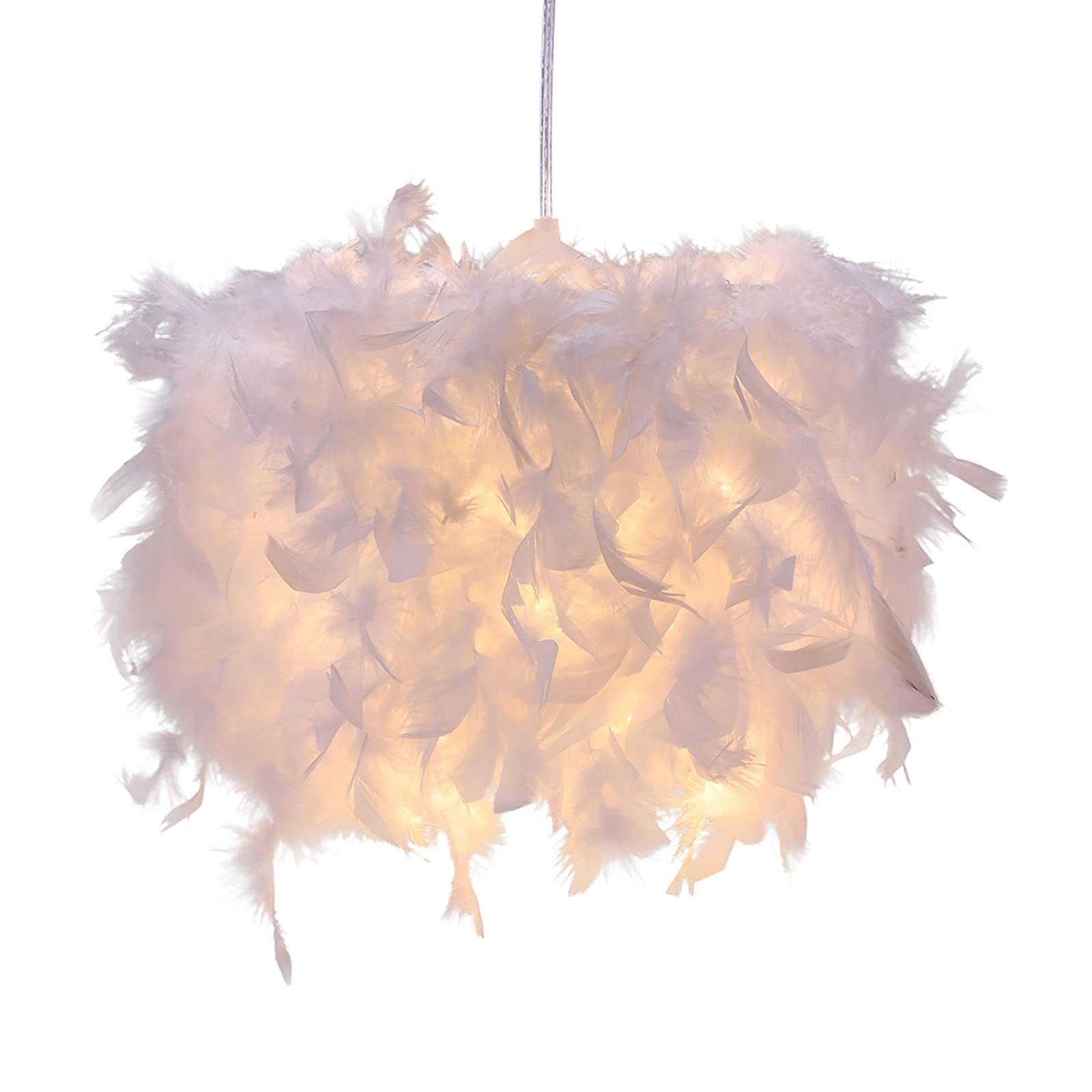 Donpow Feather Light Shade, lamp shade Modern Style Feather Pendant ...