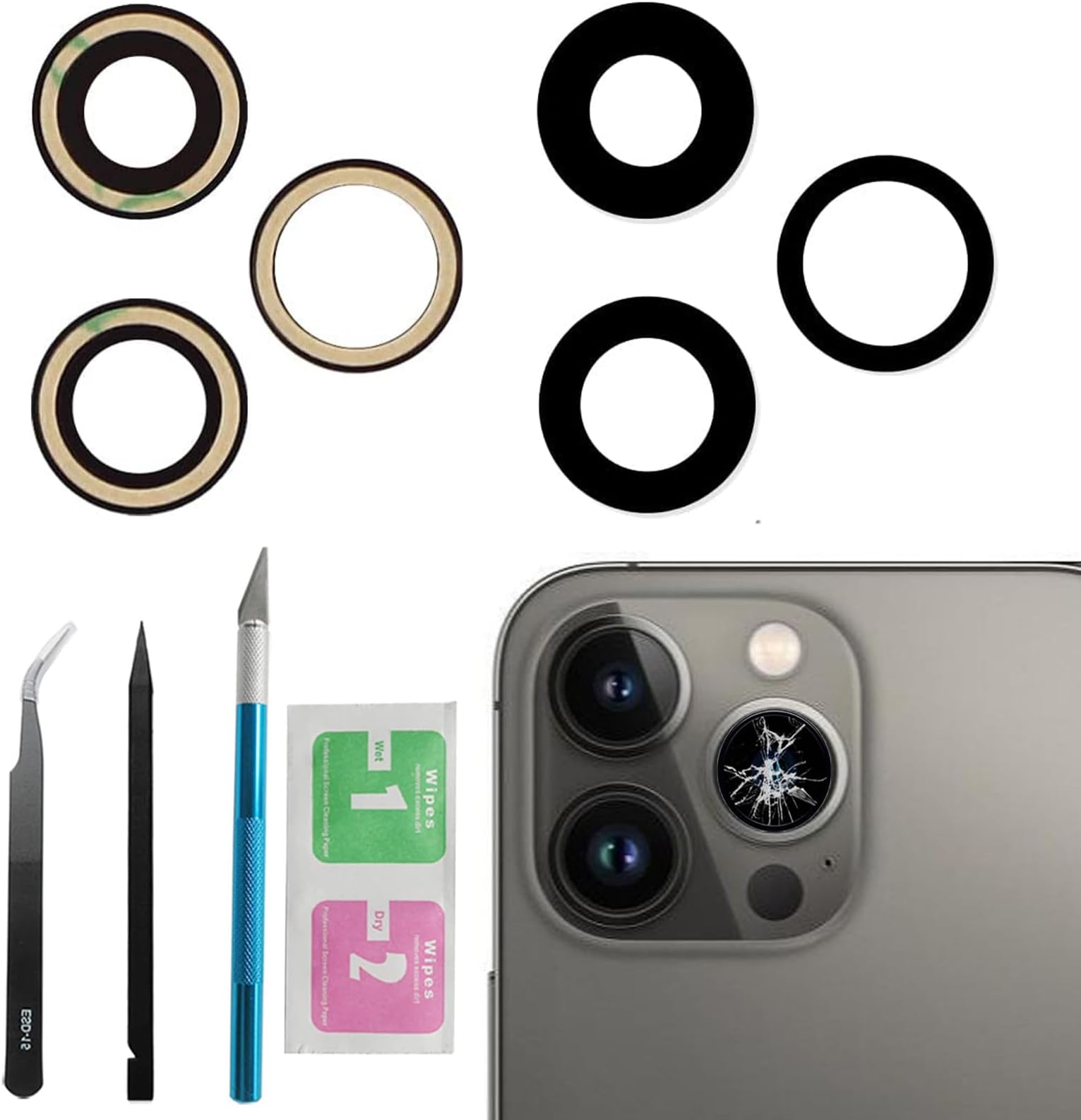 Amazon.com: 13 Pro Max Sapphire Rear Back Camera Glass Lens Replacement ...