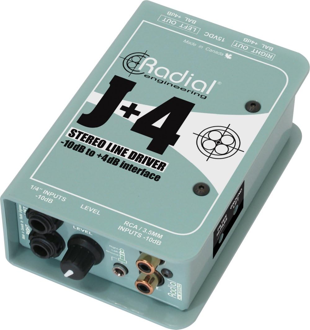 Amazon.com: Radial Engineering J+4 Stereo Line Driver -10dB to +4dB ...