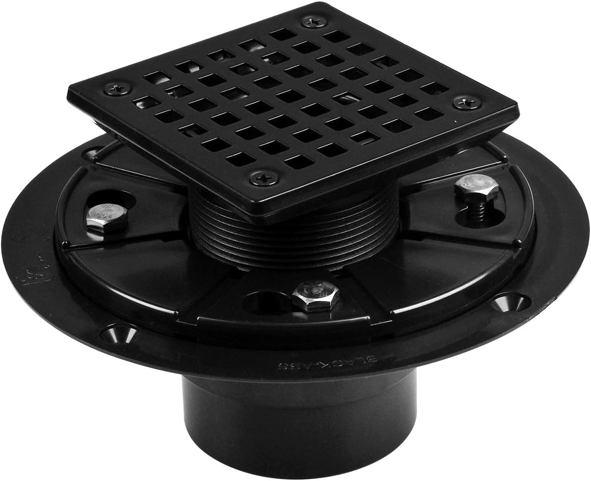 Amazon.com: Square Design Tile-in Floor Shower Drain, ABS Adjustable ...