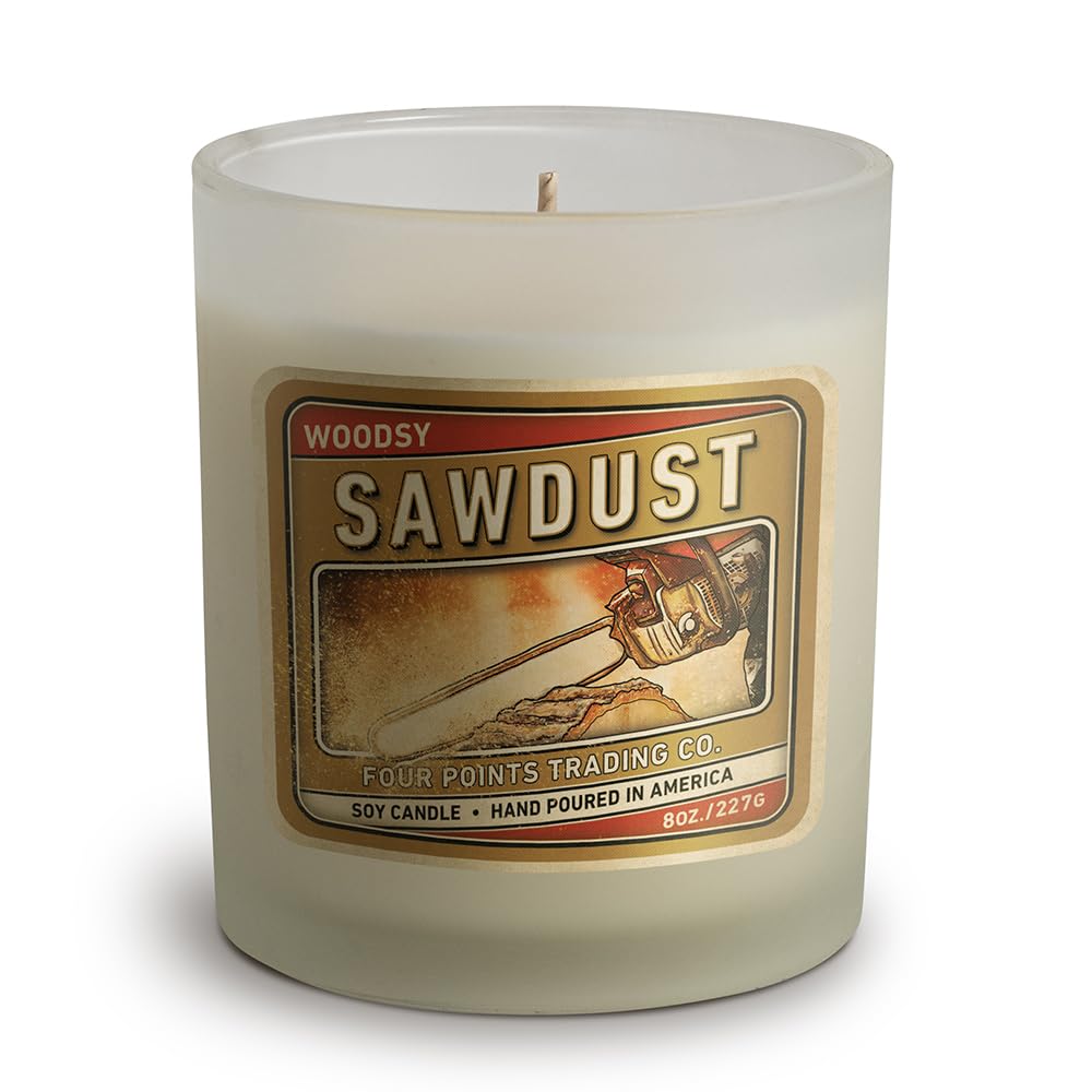 Amazon.com: Four Points Trading Company Candles - Sawdust Scented ...