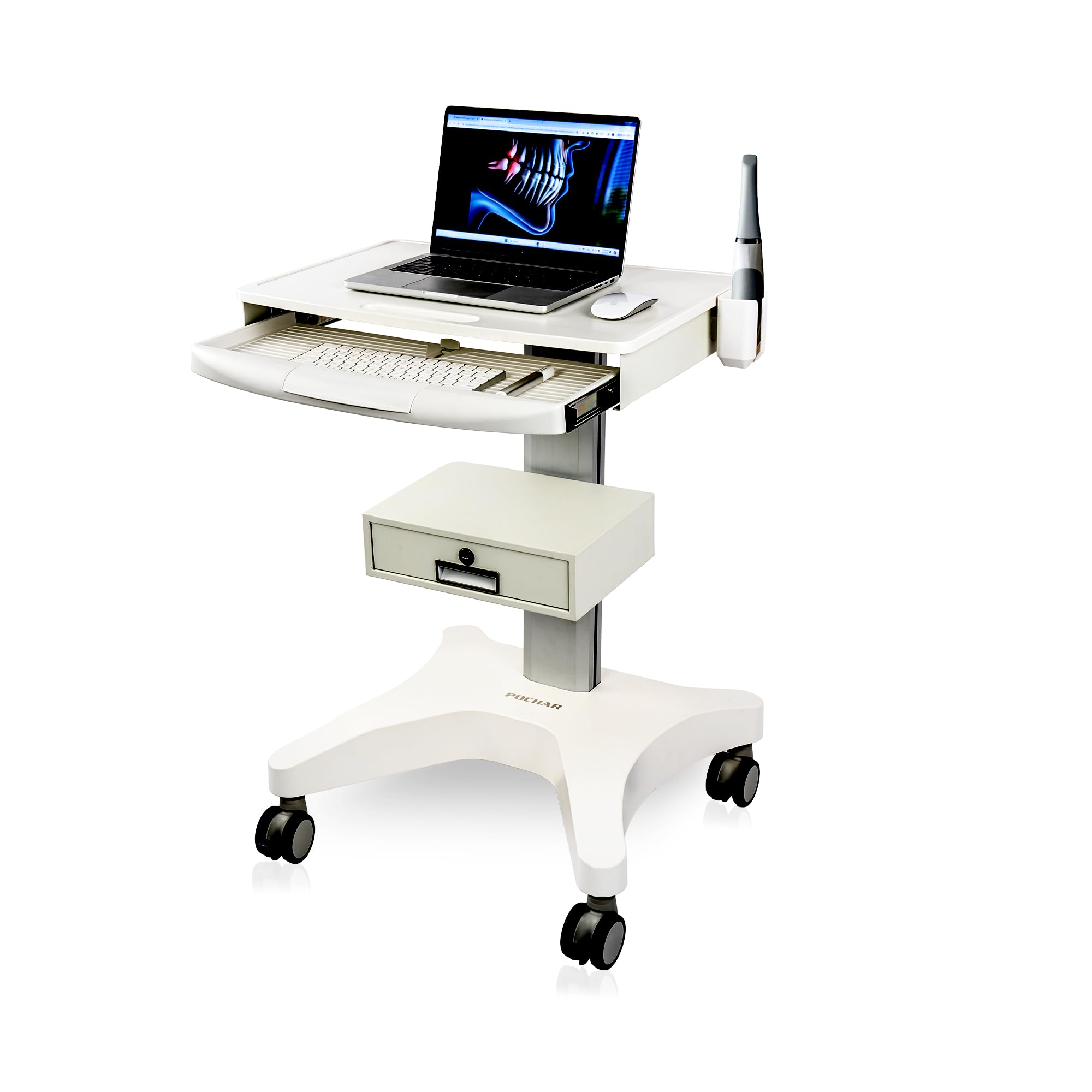 Amazon.com: Medical Trolley with Laptop Pallet and Oral Scanner Holder ...
