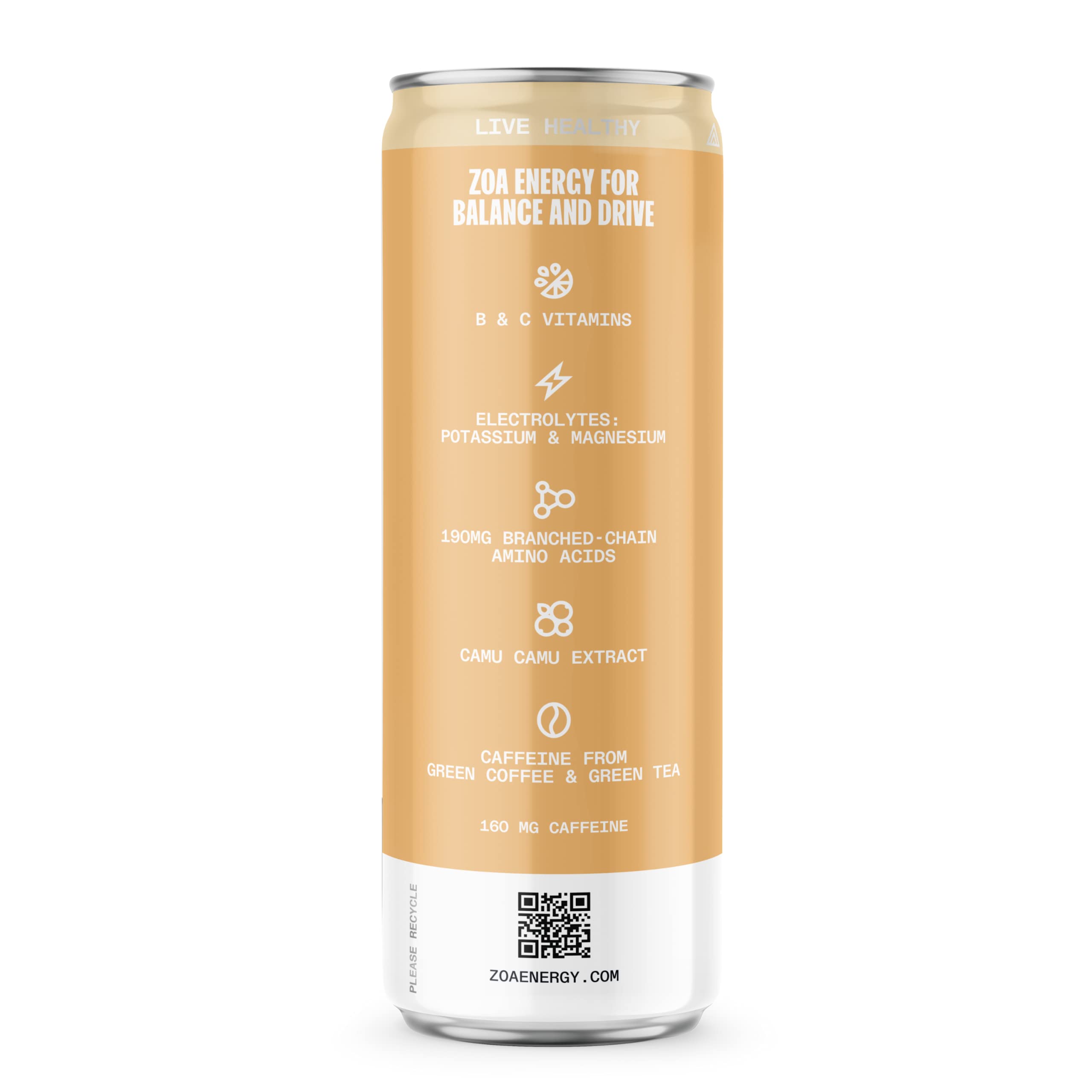 Snapklik.com : ZOA Zero Sugar Energy Drinks, Pineapple Coconut - Clean ...