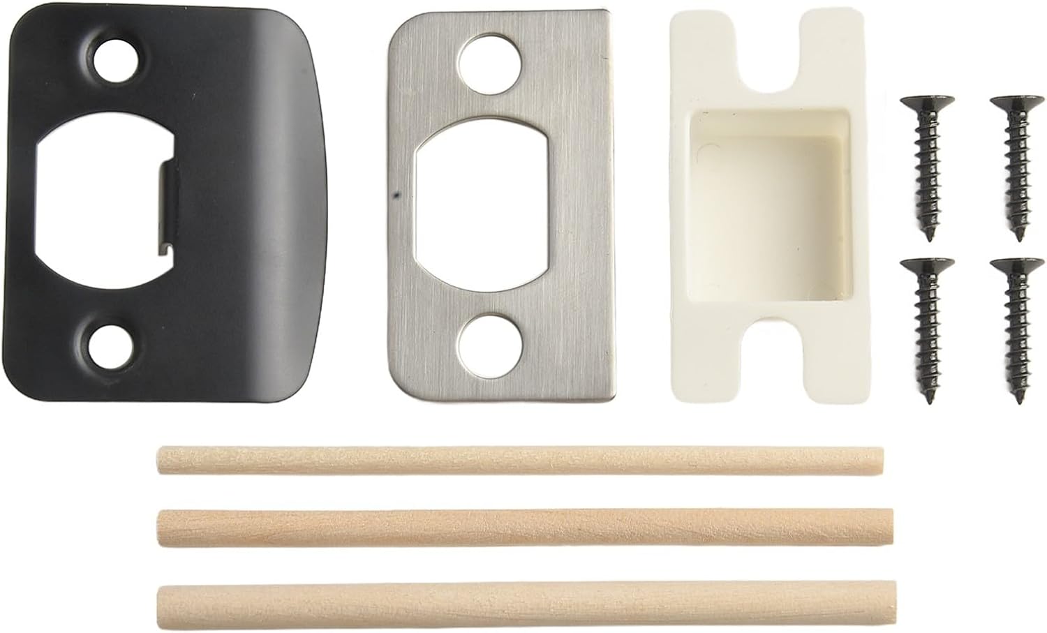 D-Type Door Lock Strike Plate With Spacer Shim Door Latch Restorer ...