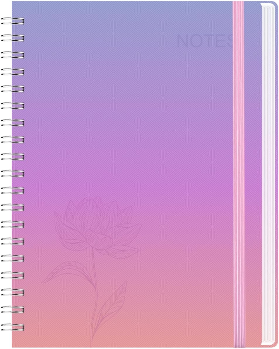 Spiral Notebook, 8.27 x 5.63 inches, 140 Pages, 120 GSM Premium Paper ...