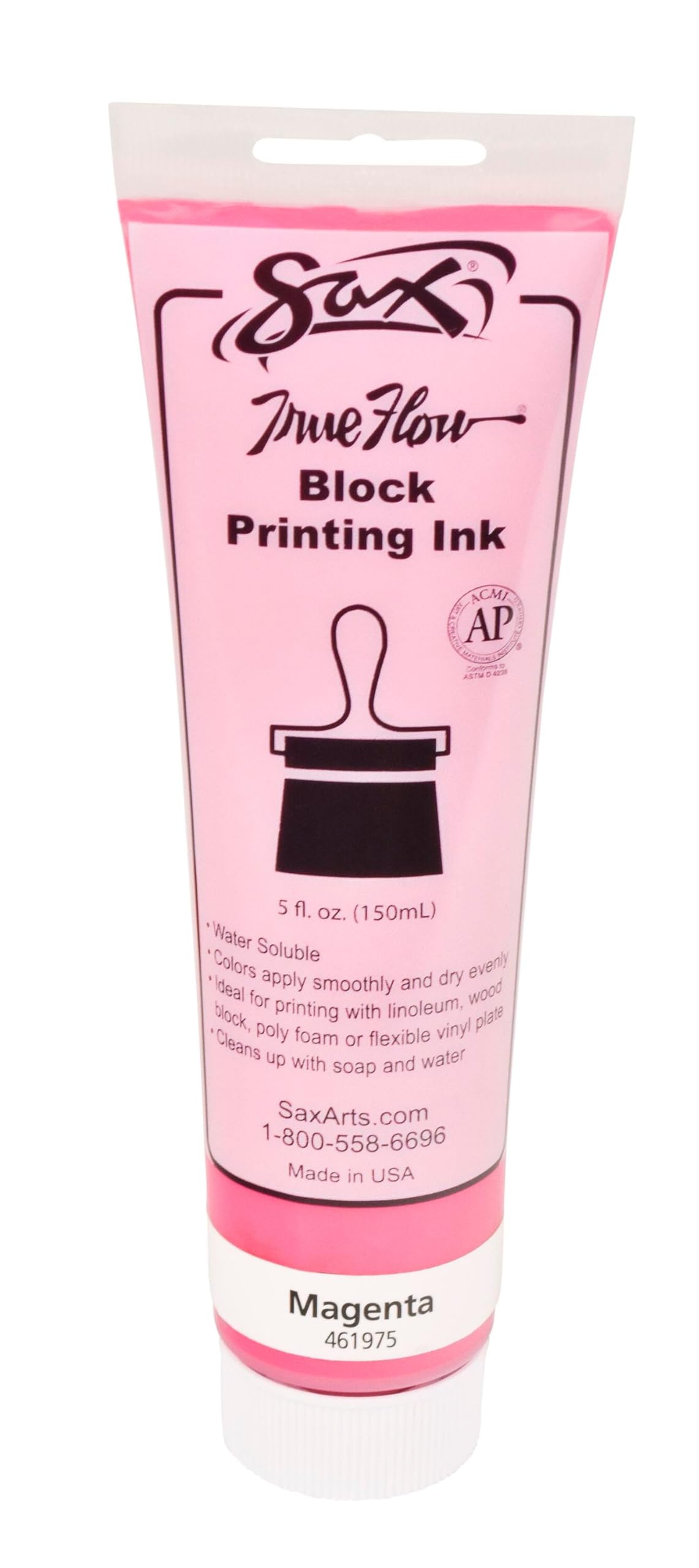 Amazon.com: Sax True Flow Water Soluble Block Printing Ink - 5 Ounce ...