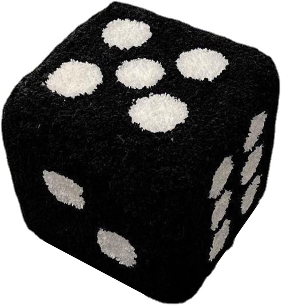 Amazon.com: C-LARSS Modern Geometric Black Square Decorative Stool, 8. ...