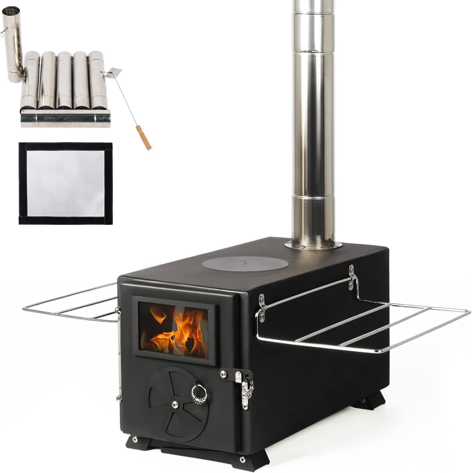 Amazon.com: HOPUBUY Wood Stove Hot Tent Stove, Portable Camping Wood ...