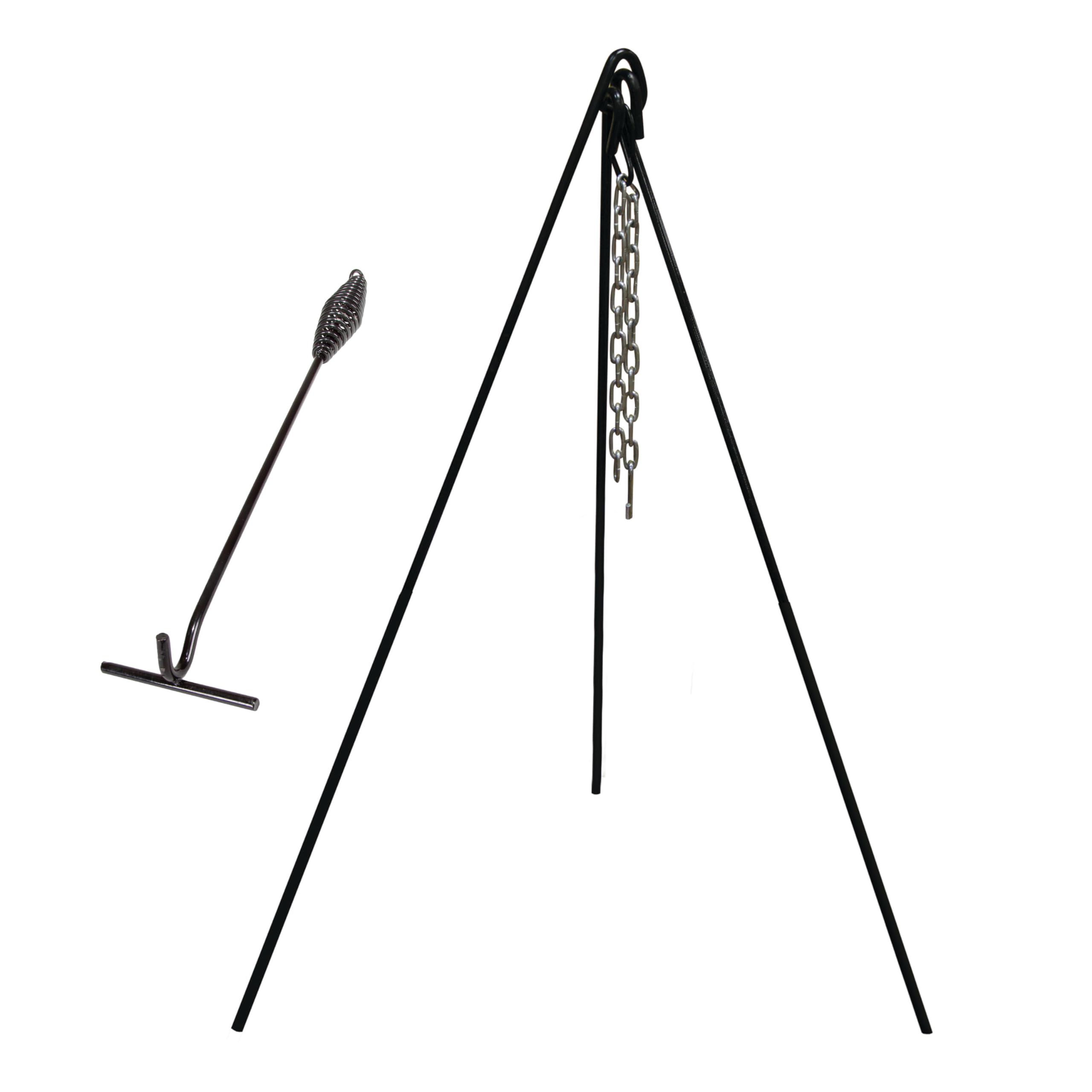 Amazon.com : Stansport Cast Iron Camping Tripod with Dutch Oven Lid ...