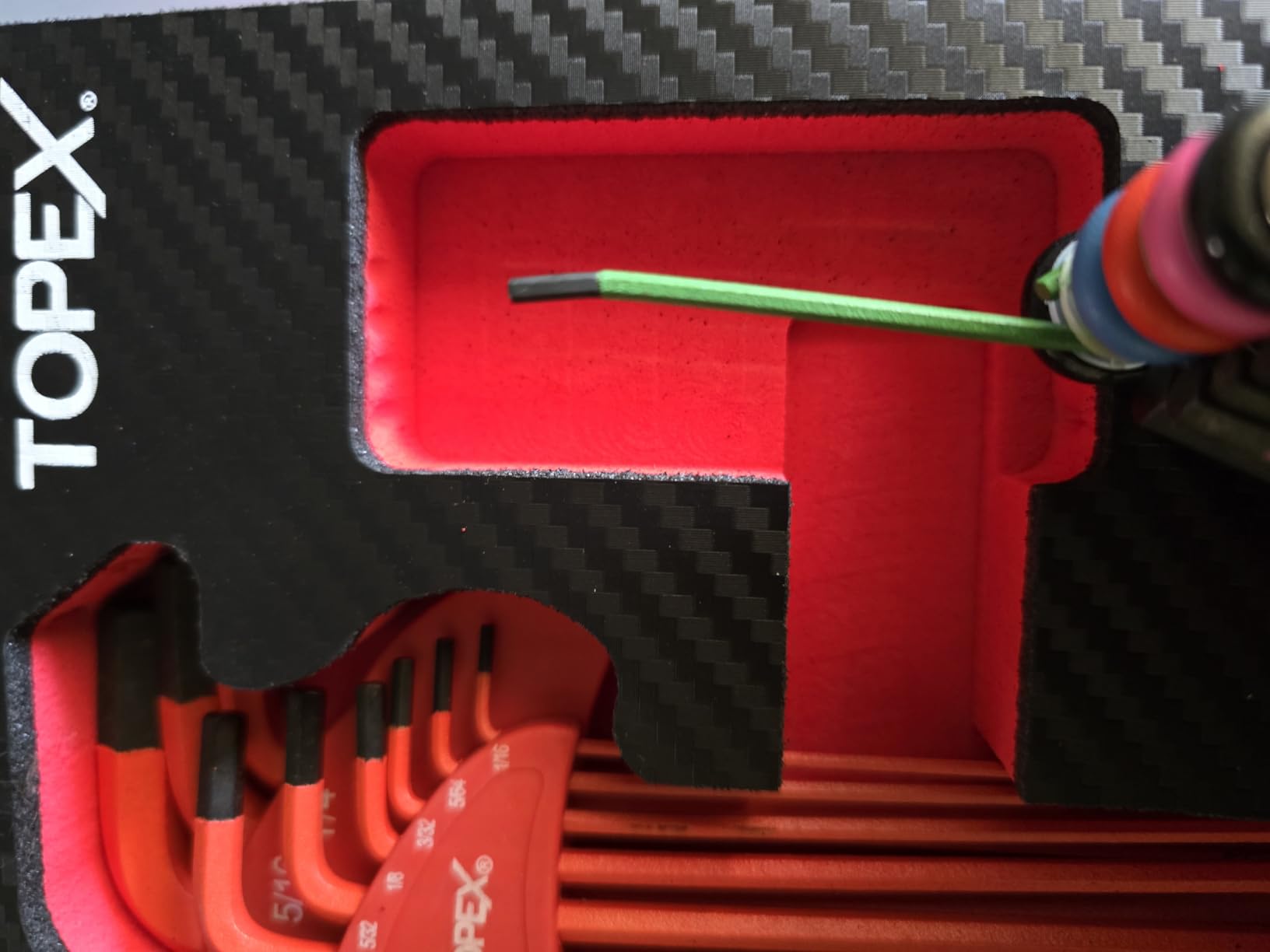 TOPEX 38Pcs Allen Key Set Multicolor Hex Key Allen Wrench Ball End ...