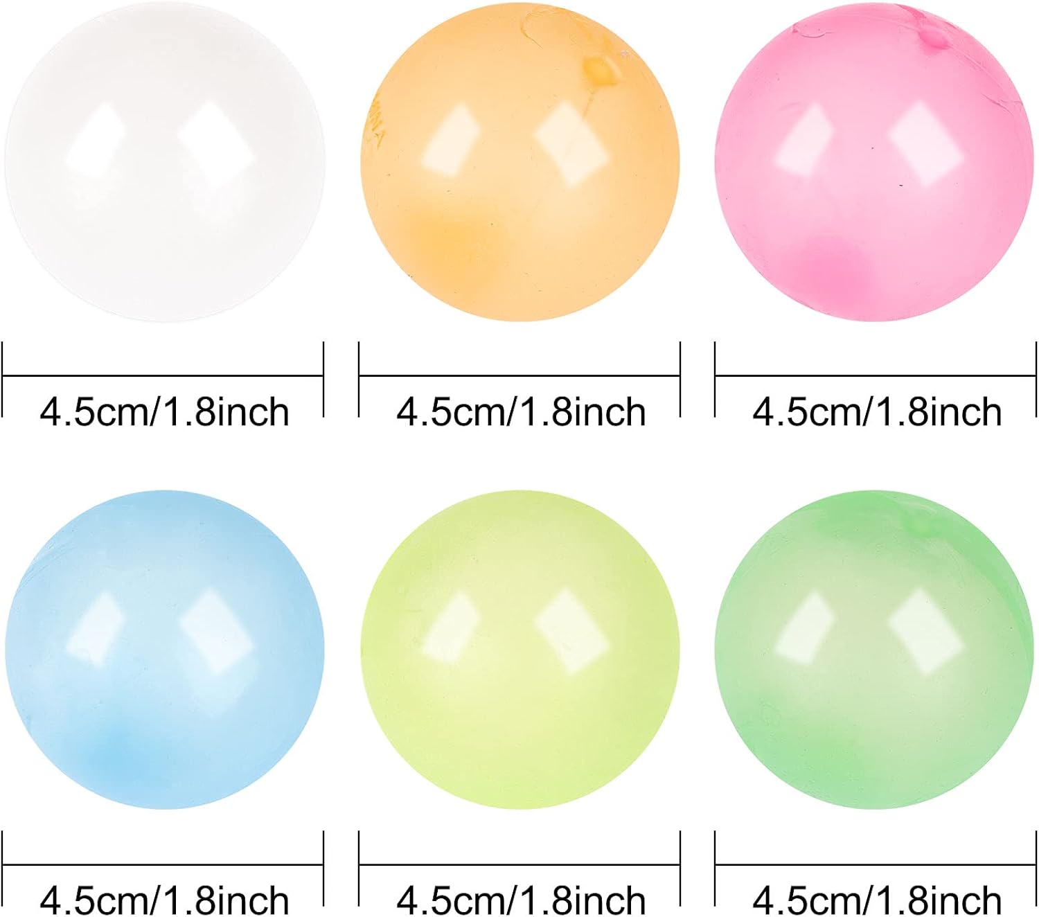12 Pieces Luminous Sticky Balls Ceiling Sticky Wall Balls Decompression ...