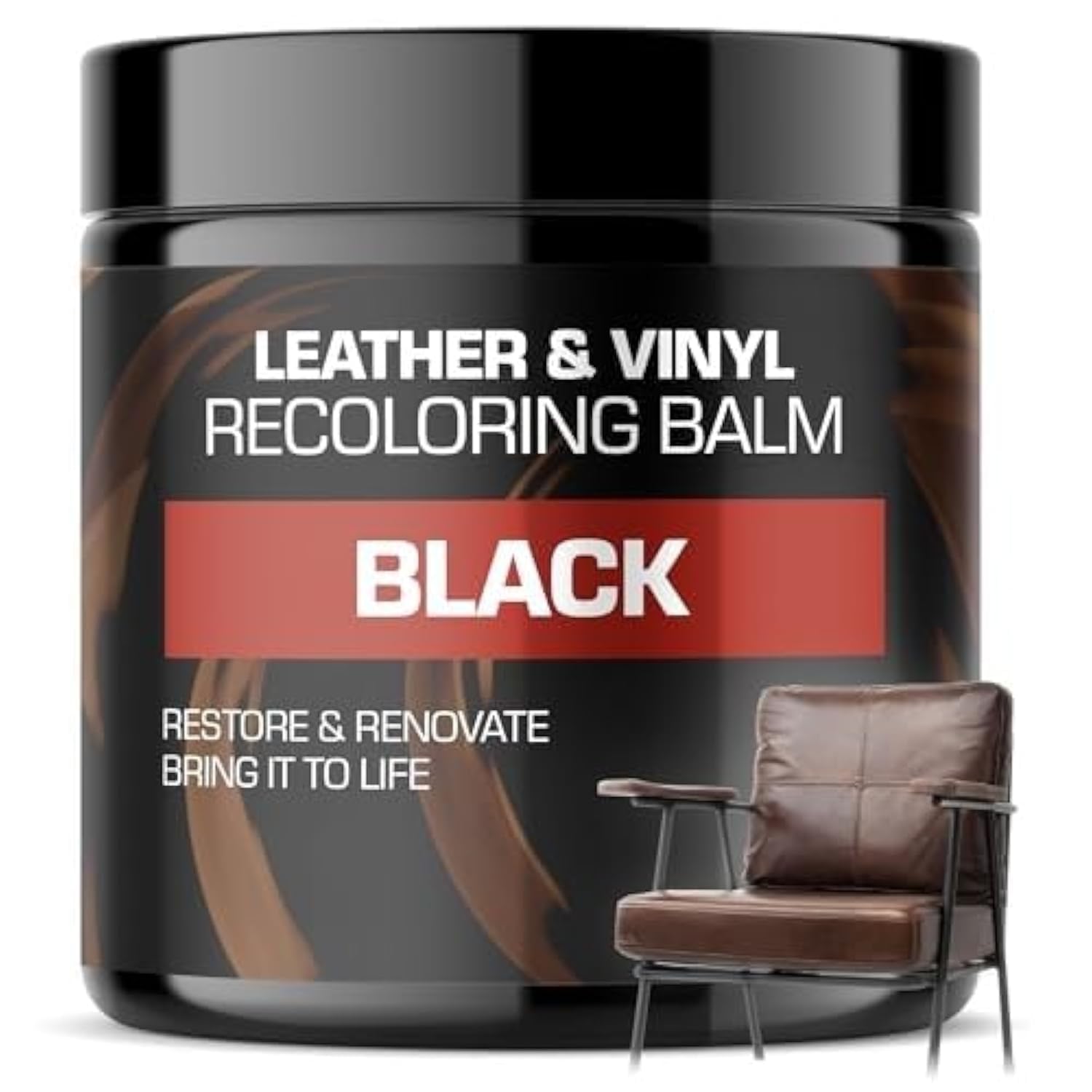 FORTIVO Black Leather Recoloring Balm - Leather Repair Kits for Couches ...
