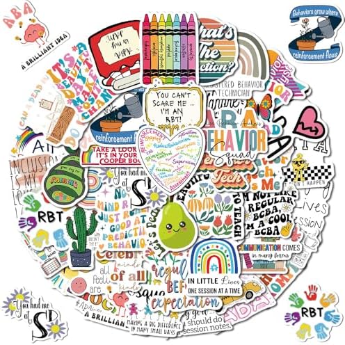 Amazon.com: 50Pcs Cartoon ABA Stickers, Applied Behavior Analysis Vinyl ...