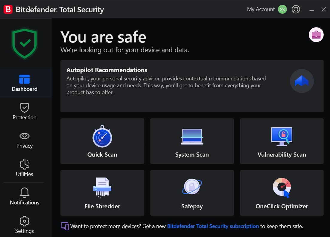 Bitdefender - 1 Device,2 Years - Total Security | Windows|Mac|Android ...