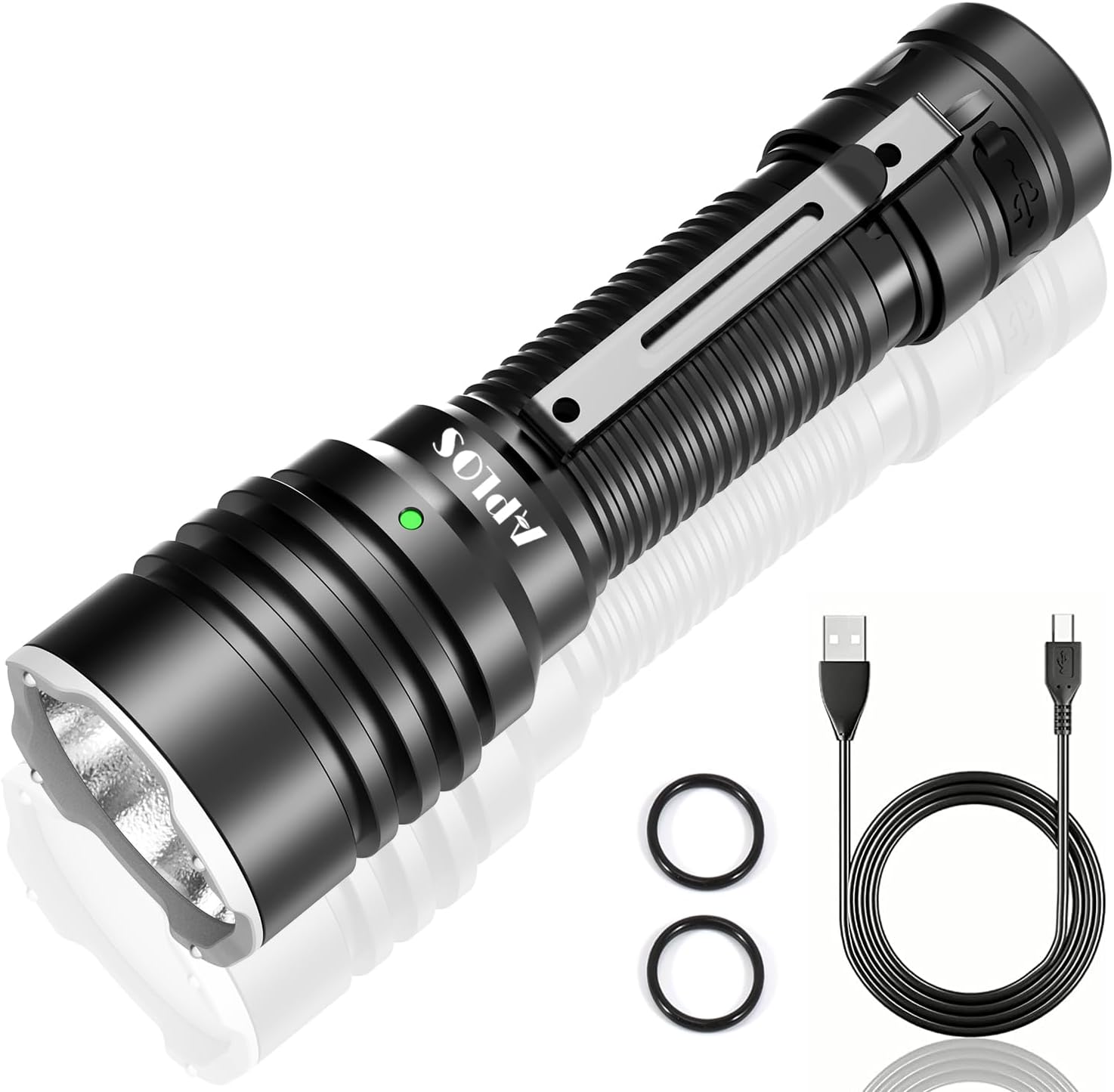 APLOS T03 Professional Tactical Flashlight, 5000 Lumen Tactical ...