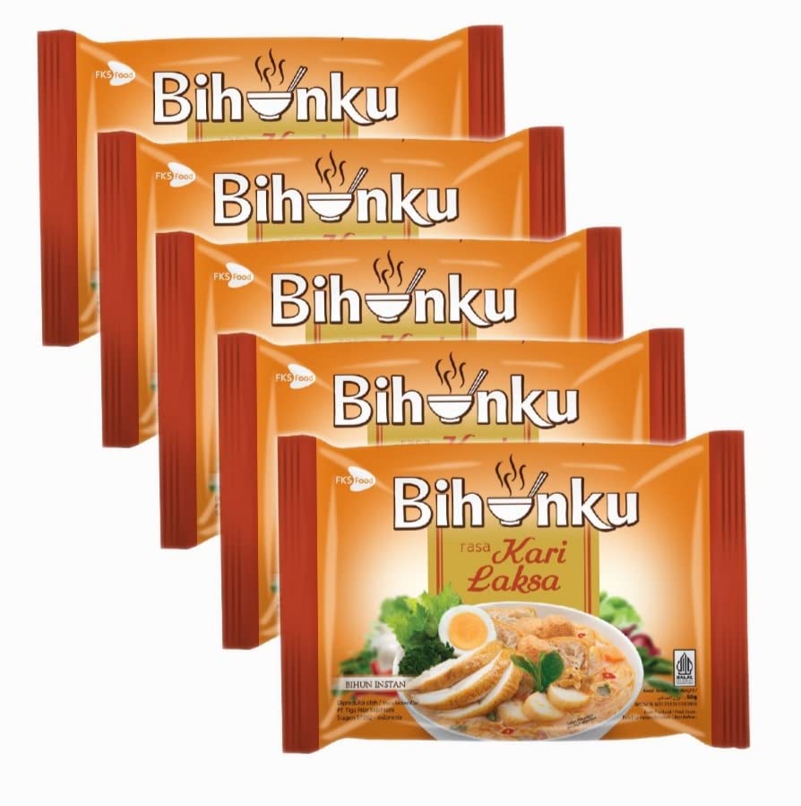 Bihunku 5 Pcs Laksa Curry Flavor Bihun Instan Rasa Kari | Desertcart ...