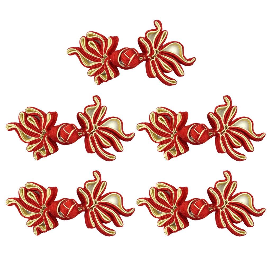 Enakshi 5 Pairs Goldfish Chinese Knot Frog Button for Hanfu Hangbag DIY ...