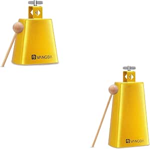 Amazon.com: Vangoa Cow Bell 4 8 Inch Metal Steel Cowbell Noise Makers ...