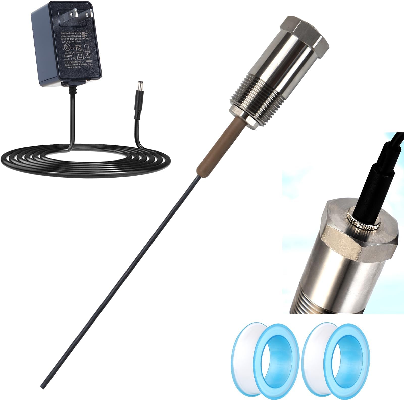 Powered Anode Rod for Water Heater, Electric Anode Rod, 40-89 Gallon ...