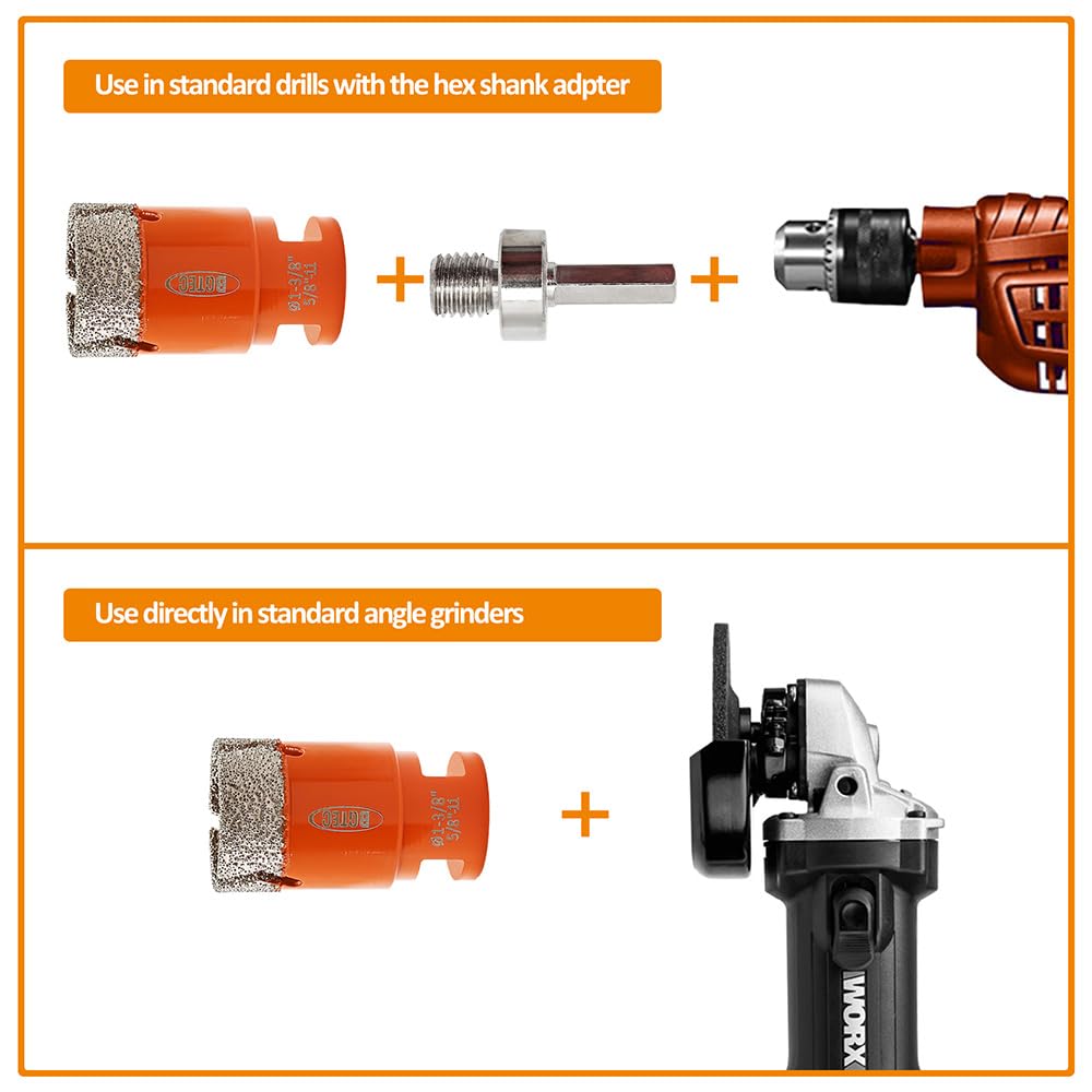 Snapklik.com : Diamond Core Drill Bit 125mm BGTEC Diamond Hole Saw Tile ...