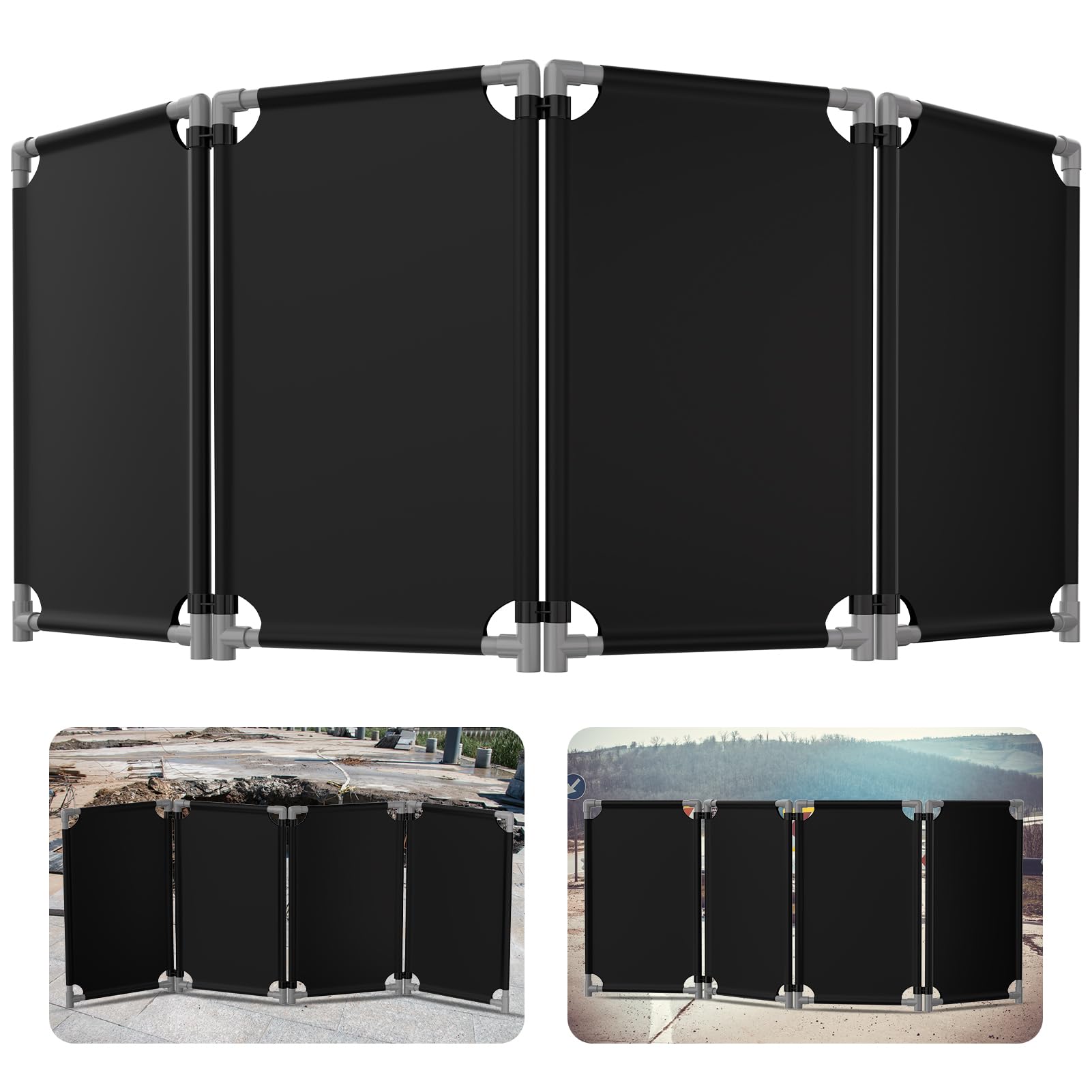 Snapklik.com : 4 Panels Safety Barricade,7.8FT Removable Foldable ...