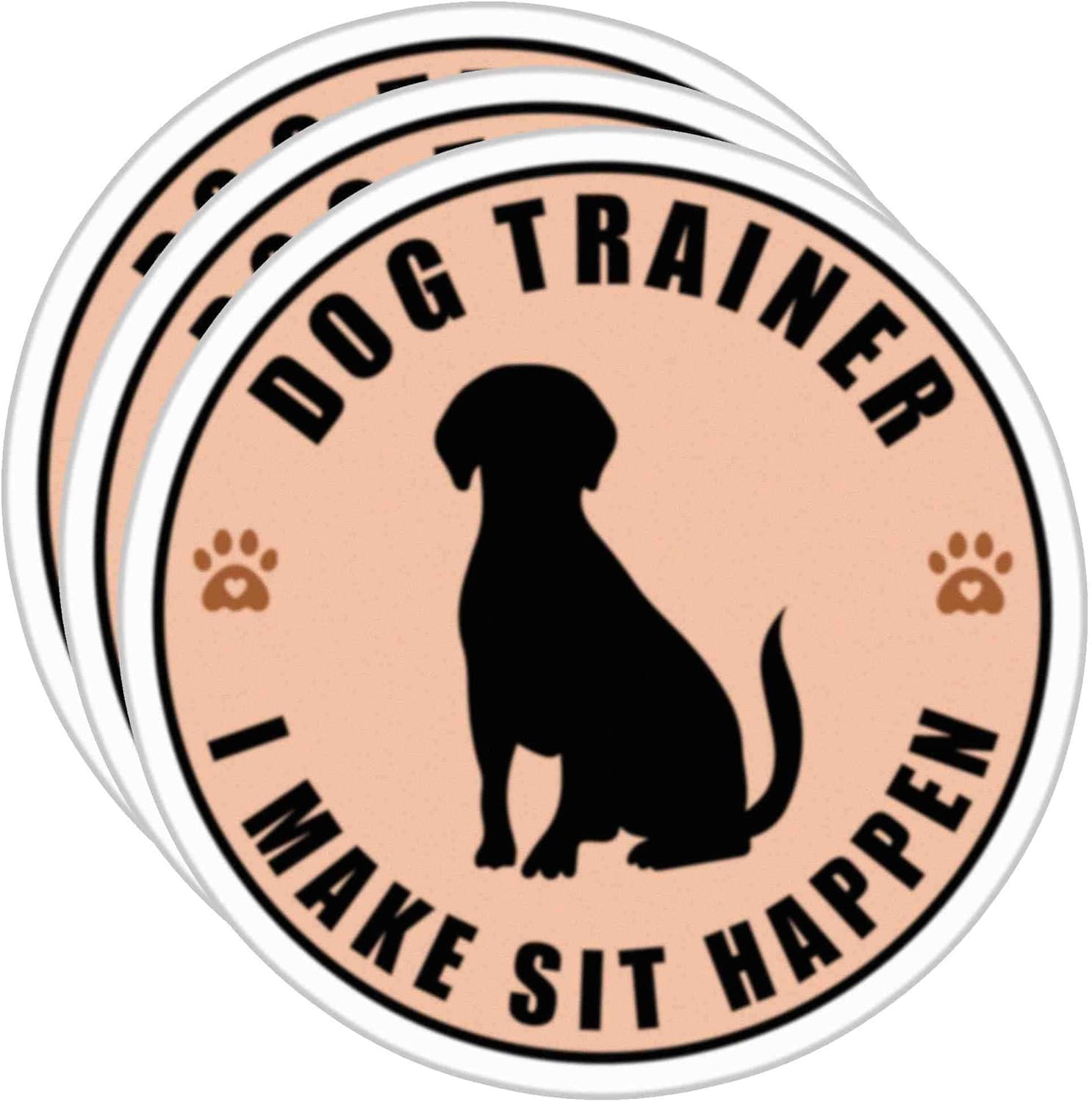Amazon.com: Dog Trainer Sticker Pack 3pcs 3inches I Make Sit Happen ...