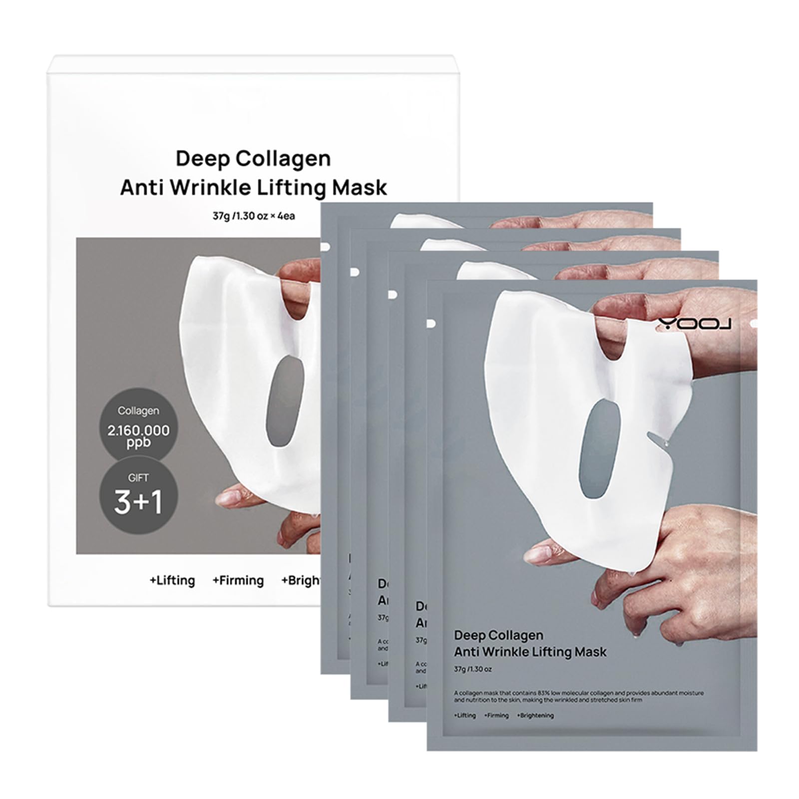 Deep Collagen Anti Wrinkle Lifting Mask - 4 PCS Collagen Mask Skincare ...