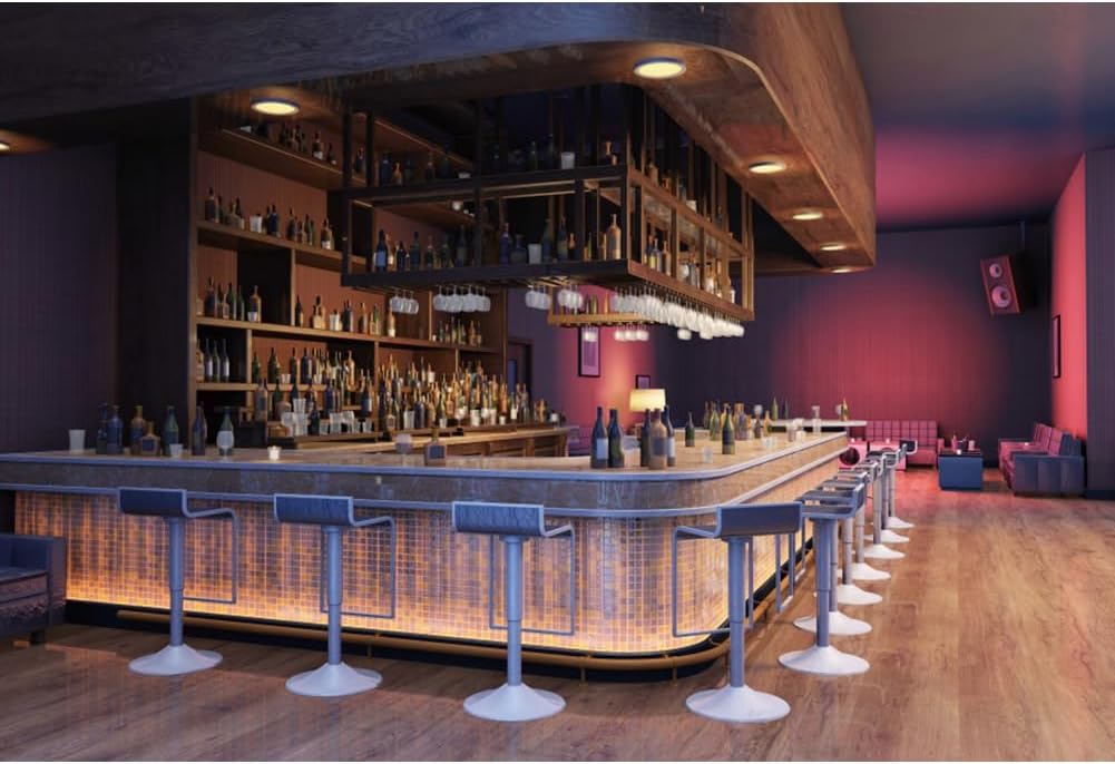 Amazon.com : OFILA Luxury Bar Backdrop 12x8ft Fabric Cargo Club ...