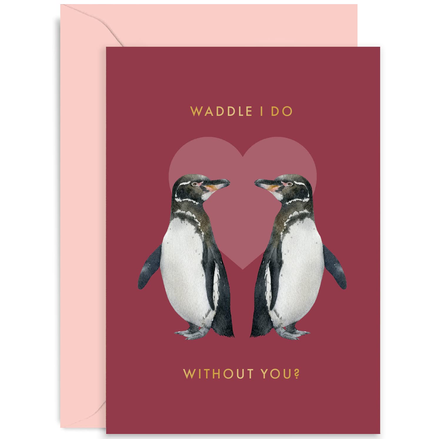Buy Old English Co. Penguin Wedding Anniversary Card for Husband and ...