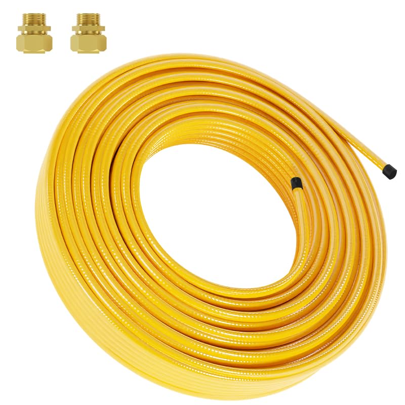 Natural Gas Line,70ft 1/2'' Propane Gas Line Hose with Brass Nut ...