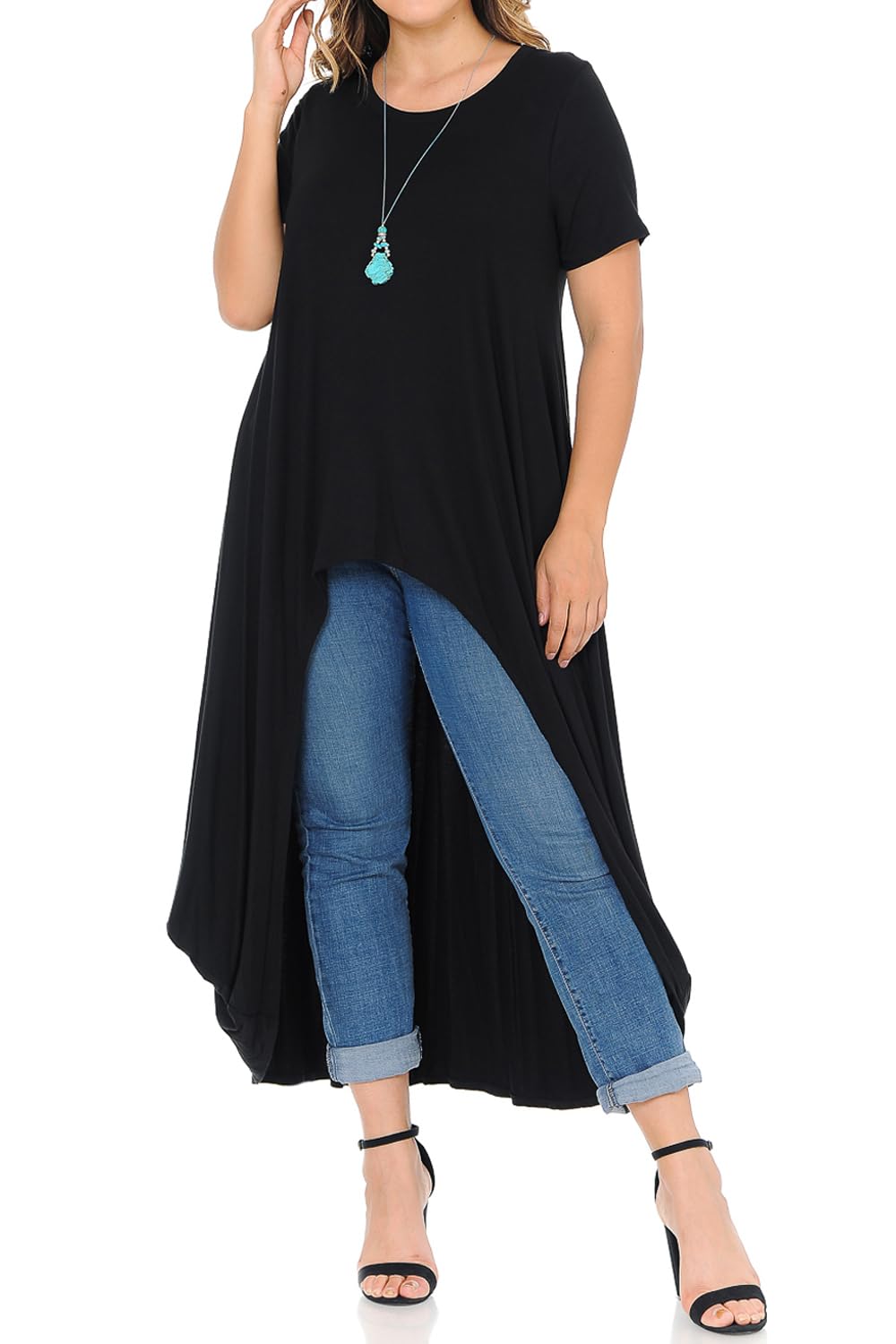 Pastel by Vivienne Women's High-Low Maxi Top Tunic in Plus Size at ...