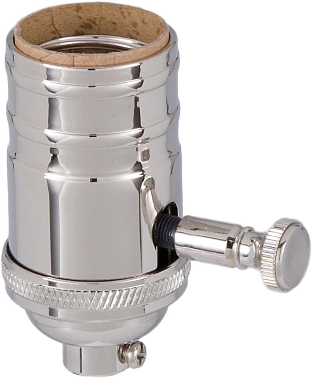 B&P Lamp® Edison Size Full Dimmer Turned Socket In Nickel Finish ...
