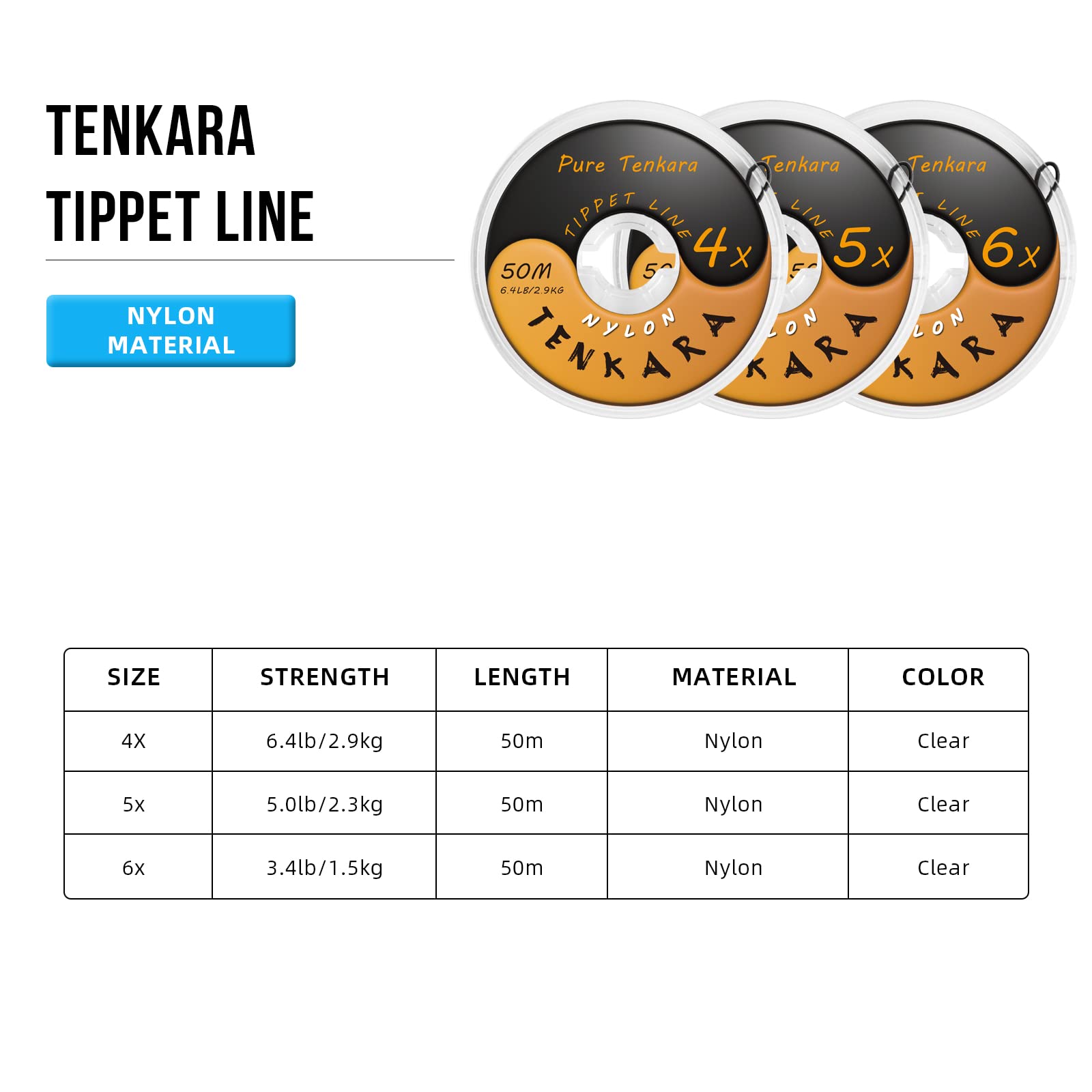 Snapklik.com : Pure Tenkara 4X Fly Fishing Tenkara Nylon Tippet Lines ...