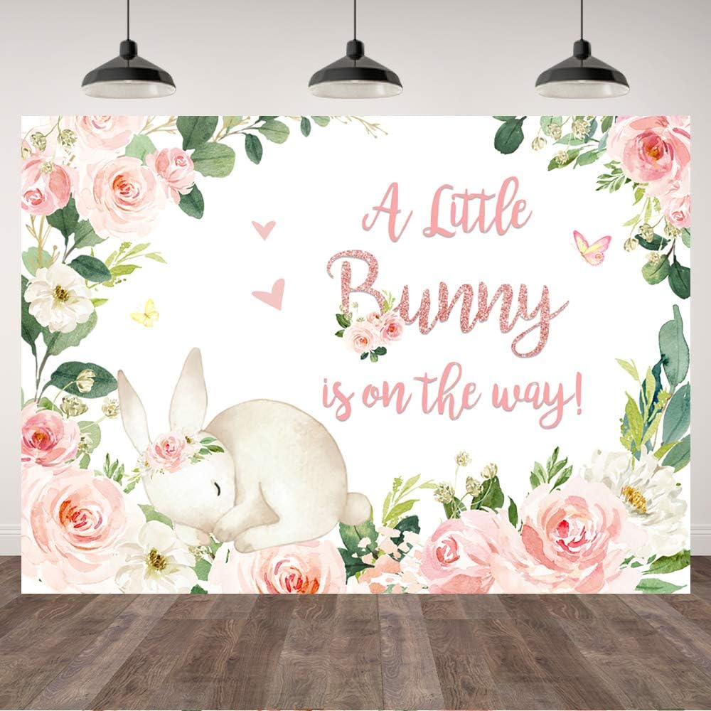 Amazon.com : Lofaris Easter Rabbit Boy Baby Shower Backdrop Spring A ...